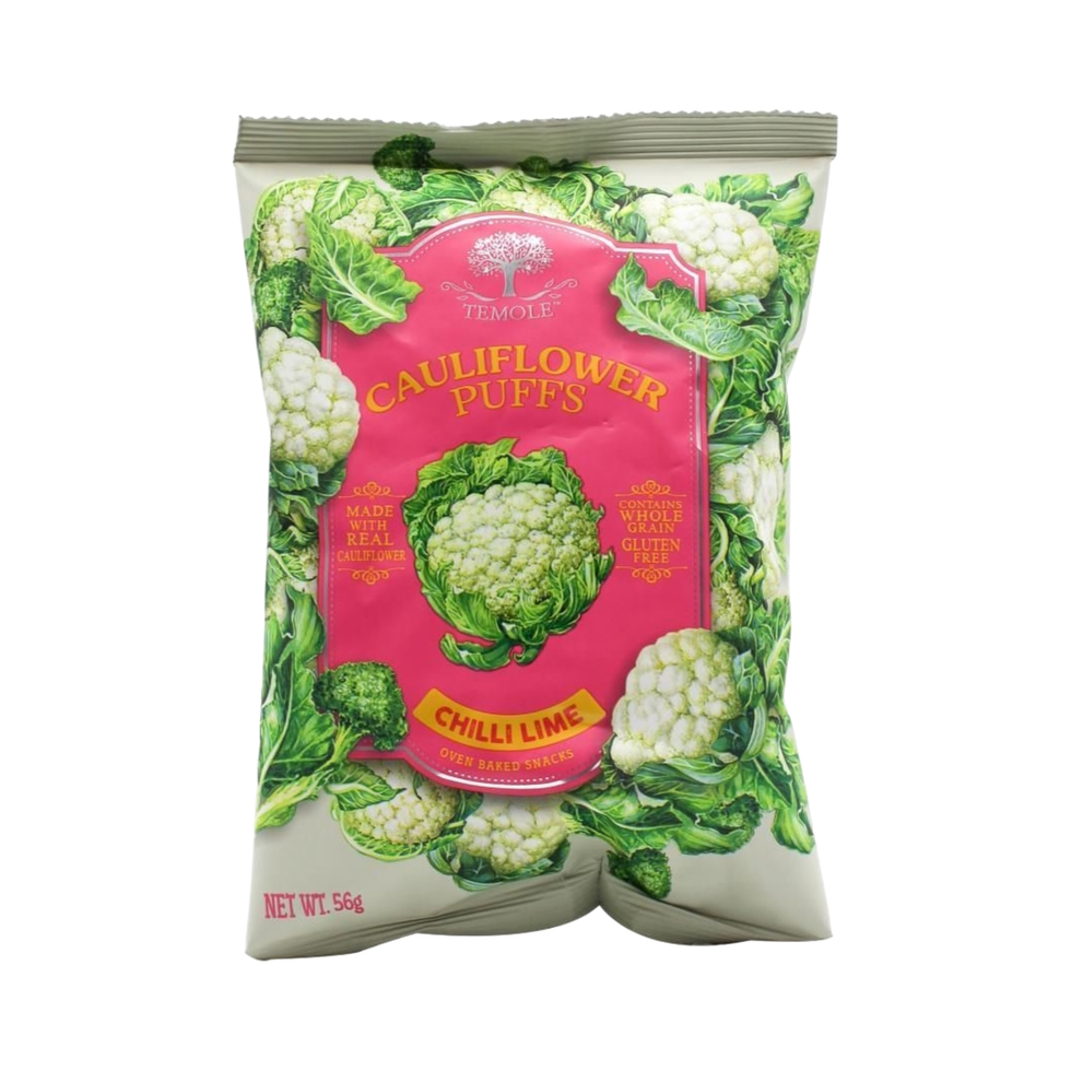 Temole Cauliflower Puffs Chilli Lime 56g This product has a Best Before ...