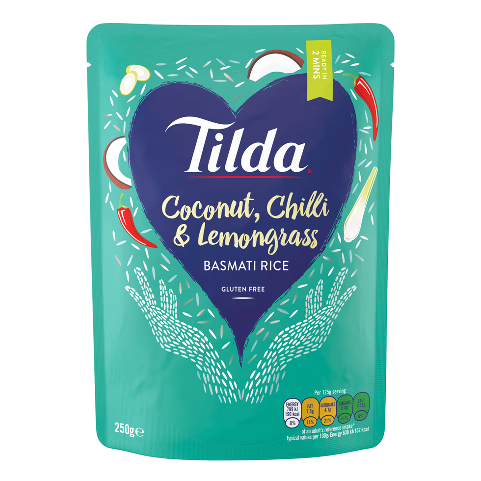 Tilda Steamed Rice Coconut, Chilli & Lemongrass 250g | Grocery