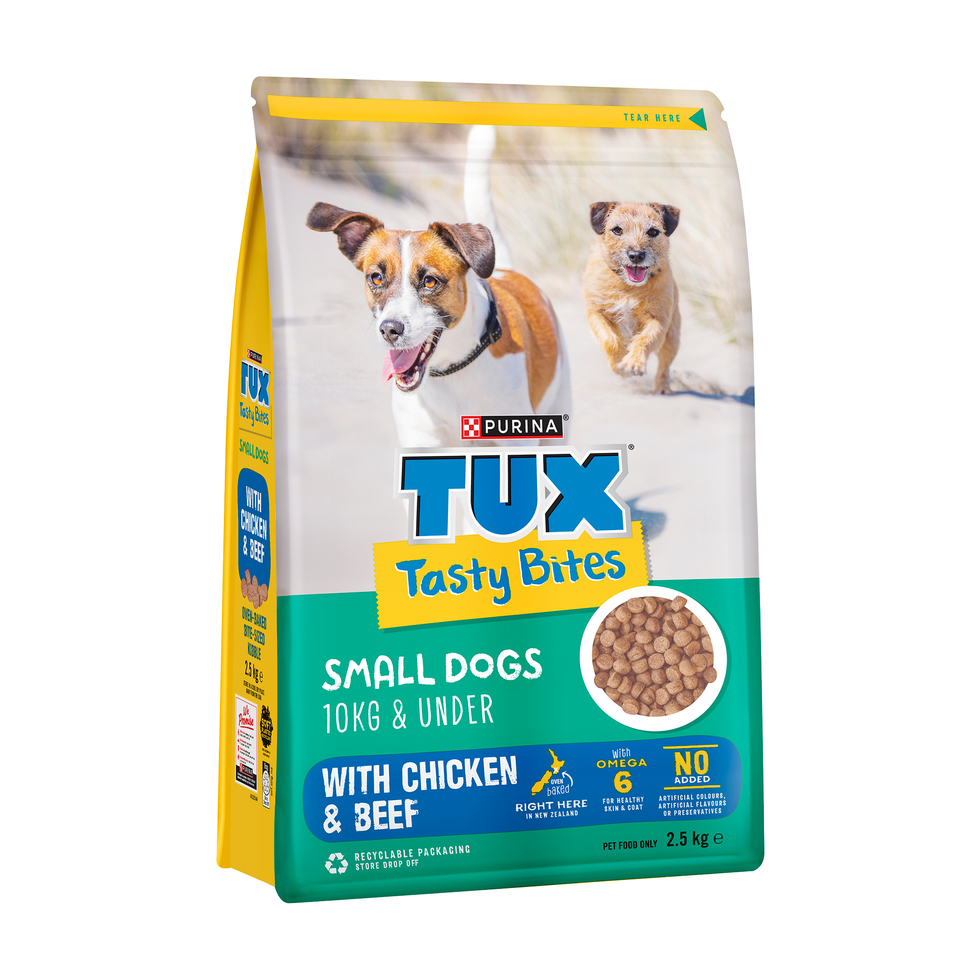 Tux Tasty Bites Dry Dog Food Chicken & Beef 2.5kg | Pet