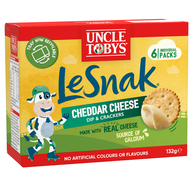 Uncle Toby's Le Snak Cheddar Cheese 132g 6pk | Grocery