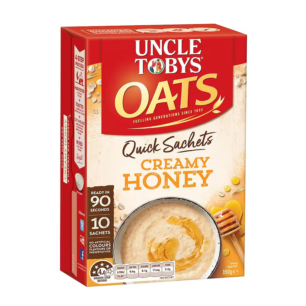 Uncle Tobys Quick Sachet Creamy Honey Oats 10pk | Grocery