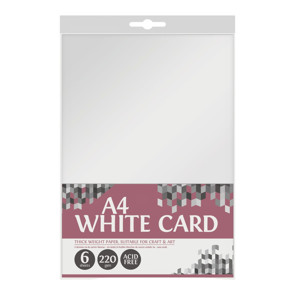 White Card A4 6 Sheets | Stationery, Party & Craft